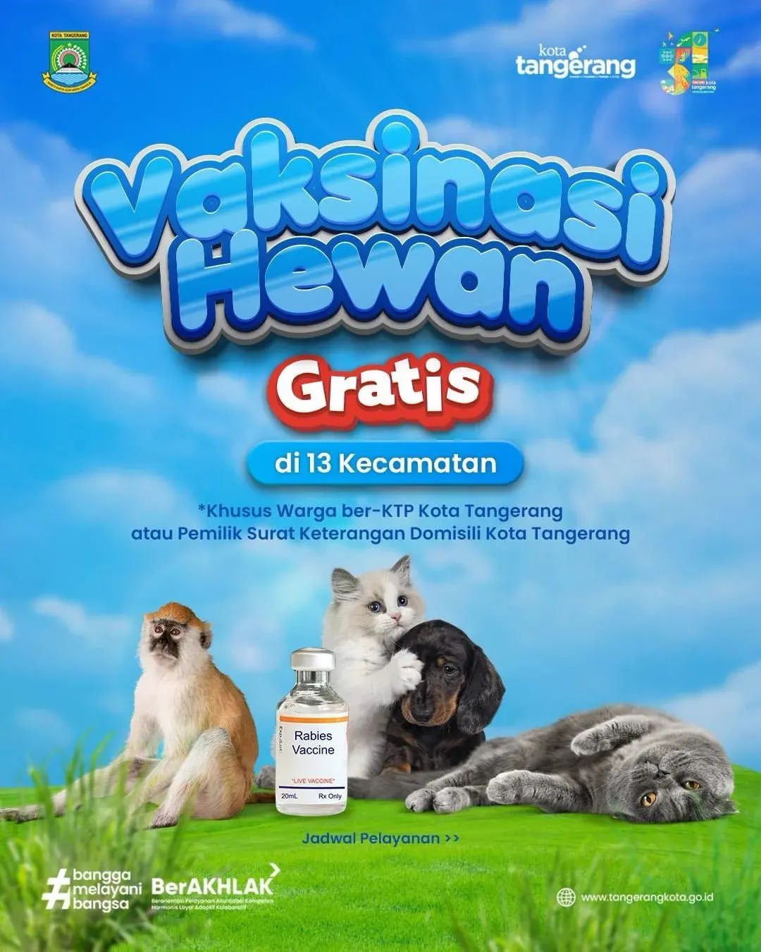 KEC LARANGAN | Semarakkan HUT Kota Tangerang, DKP Gelar Vaksinasi Hewan ...