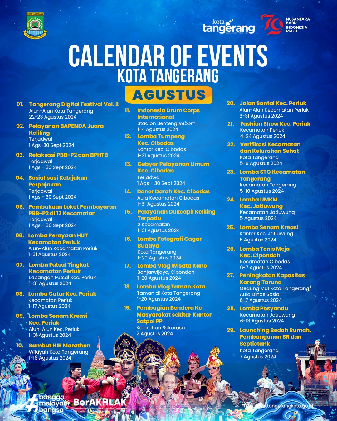 KEC LARANGAN | Bulan Kemerdekaan, Ini Agenda Calendar of Events Kota ...